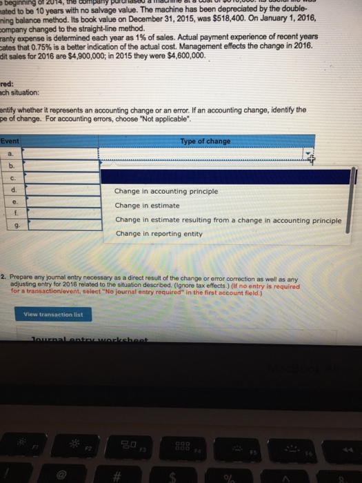 Solved Problem 20-12 Accounting changes and error | Chegg.com