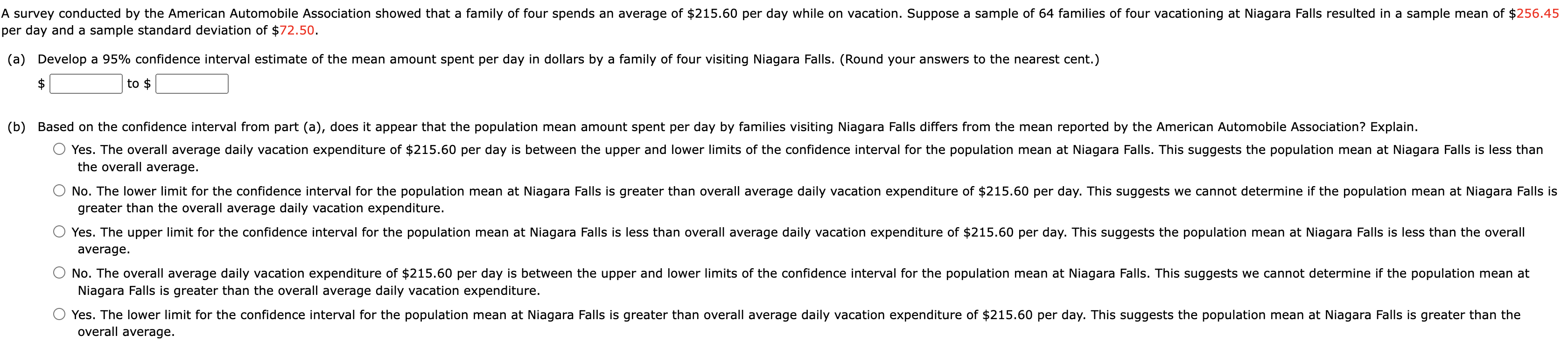 Solved A survey conducted by the American Automobile | Chegg.com