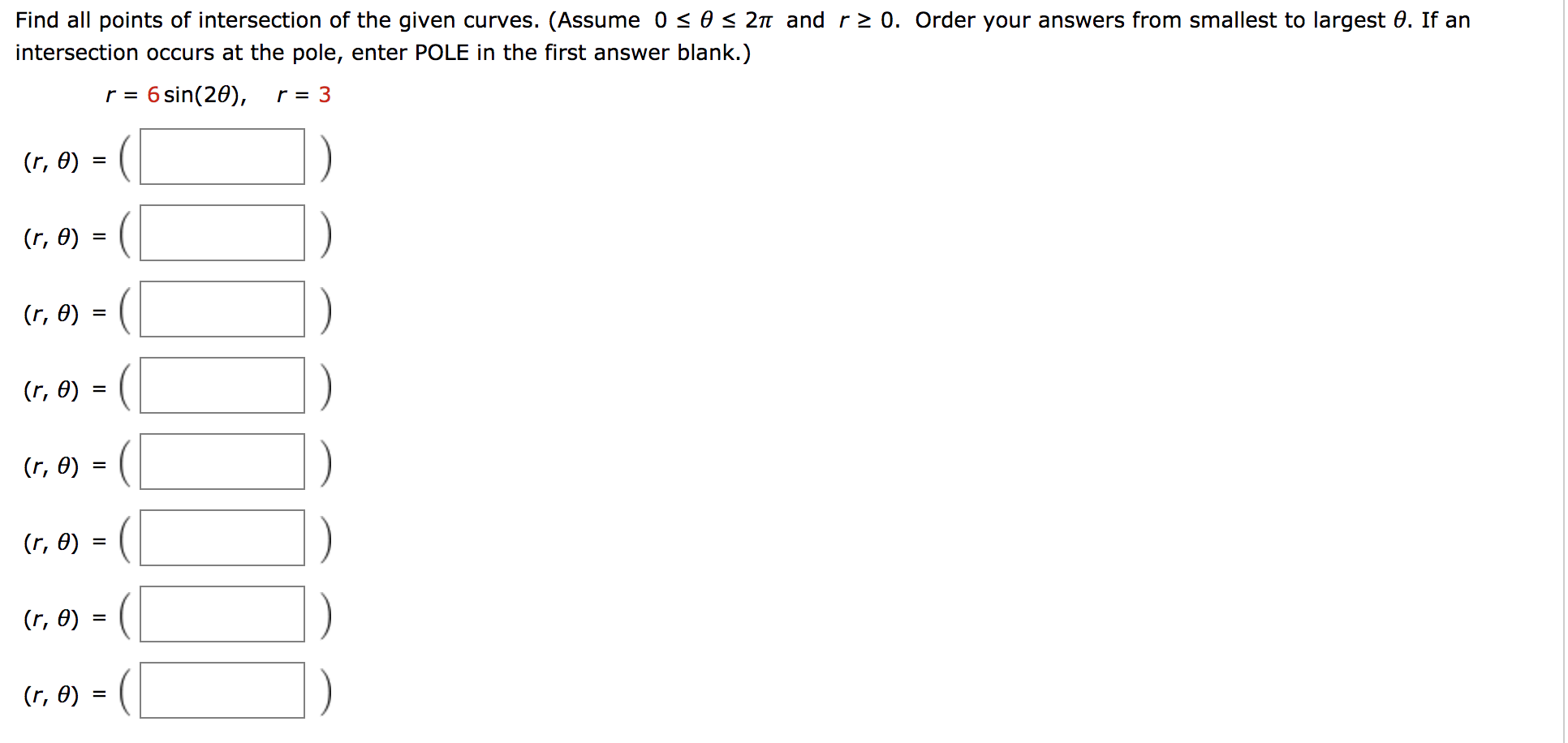 Solved Find all points of intersection of the given curves. | Chegg.com