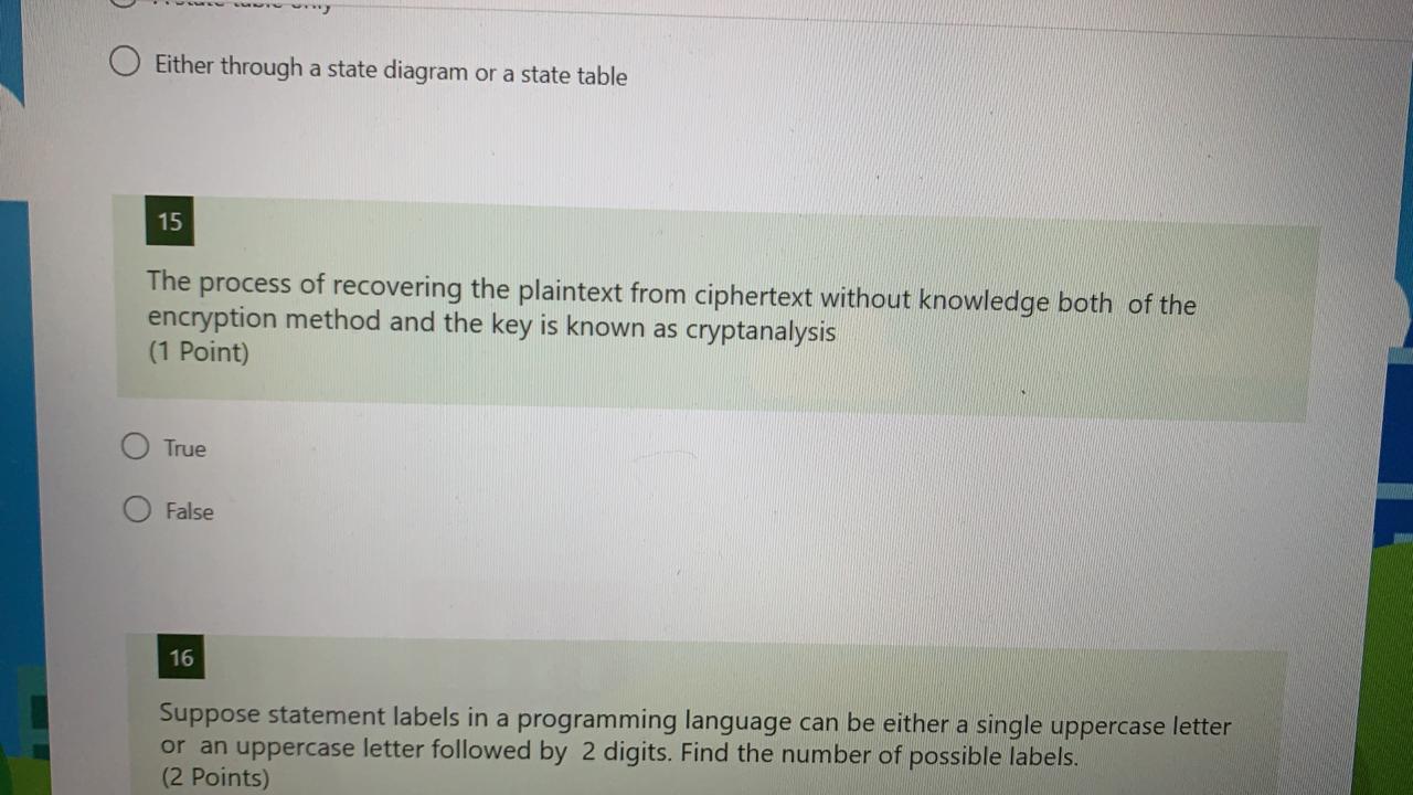 Solved Either Through A State Diagram Or A State Table 15 8028