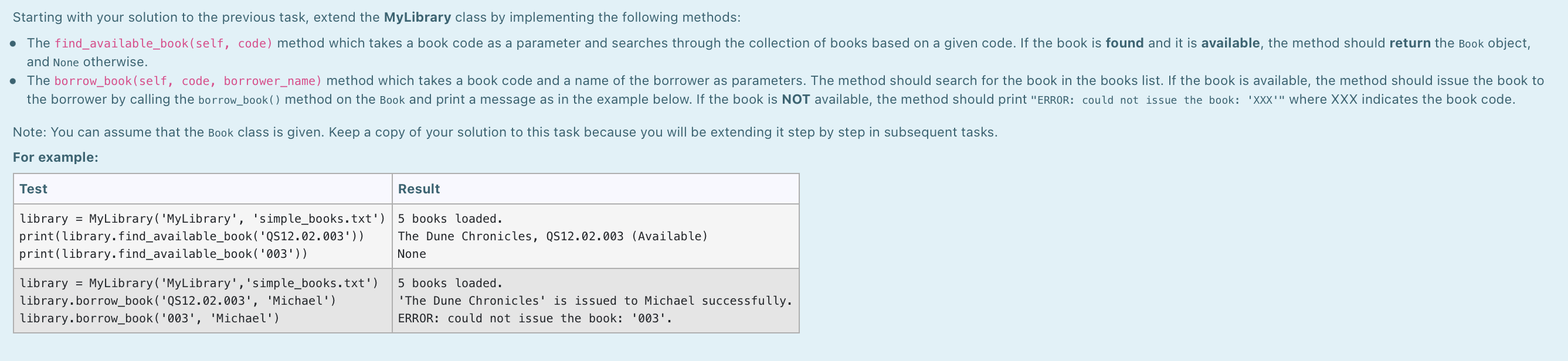 Solved Define a class named MyLibrary which represents a | Chegg.com