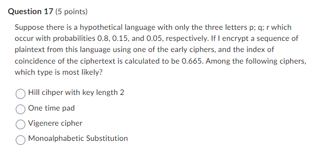 Solved Suppose there is a hypothetical language with only | Chegg.com
