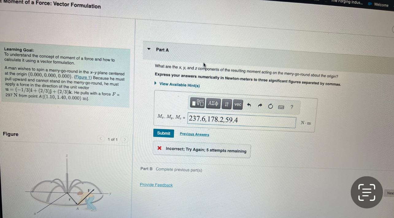 Solved moment of a Force: Vector Formulation Learning Goal: | Chegg.com