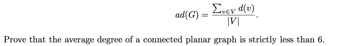 Solved In this problem we define the average degree of a | Chegg.com