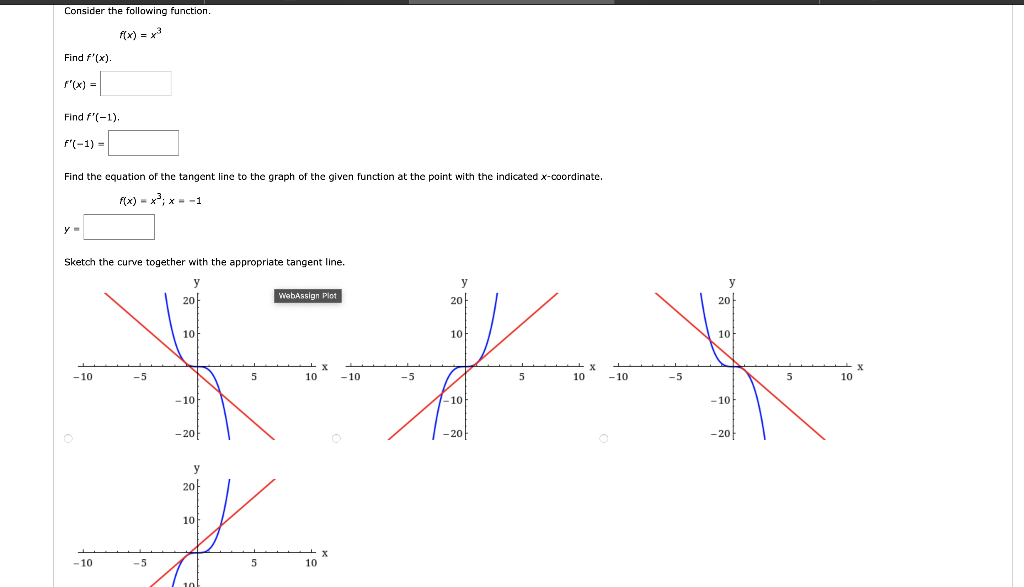 Solved Consider the following function. f(x)=x3 Find f′(x) | Chegg.com