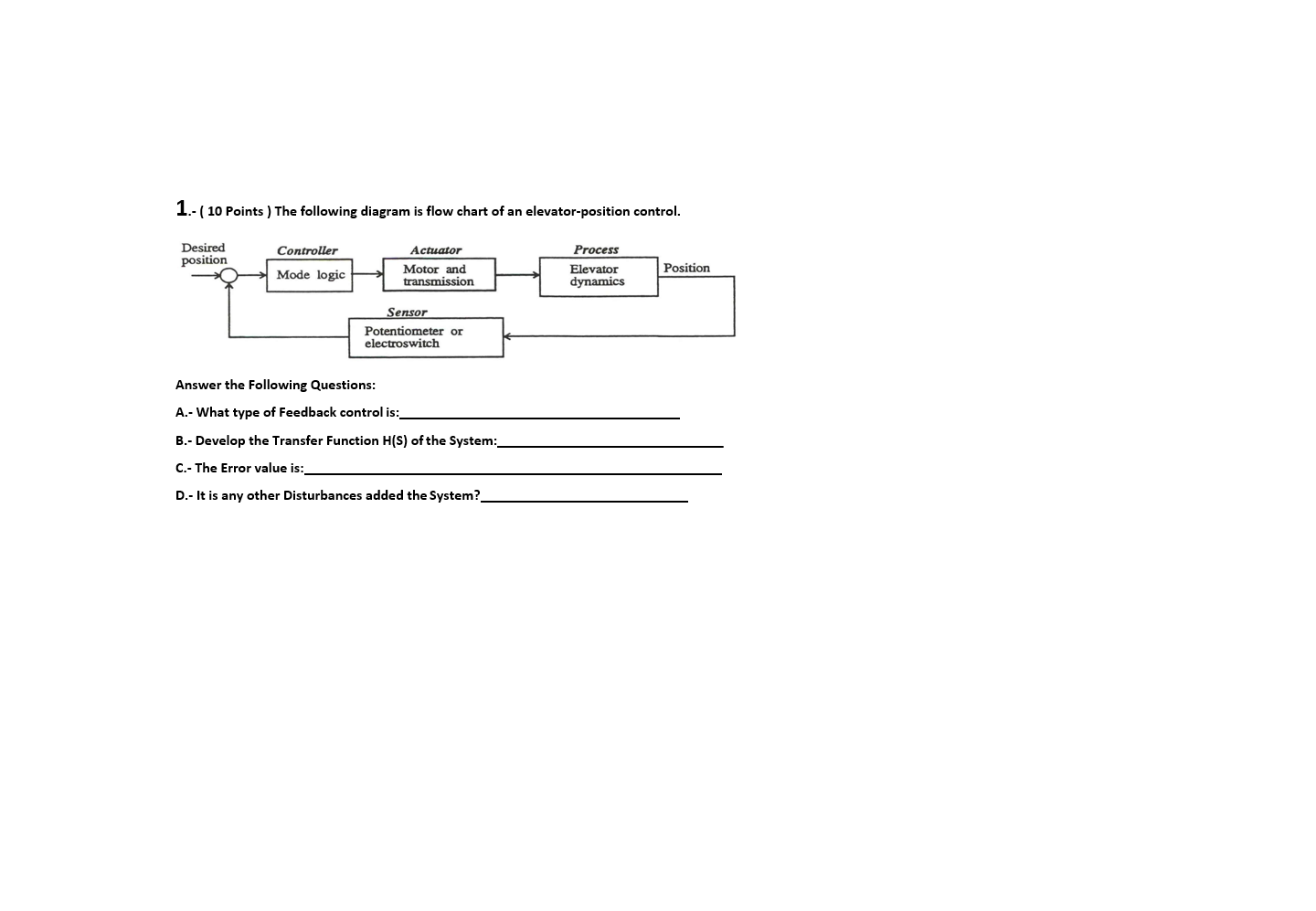 1.- ( 10 Points ) The following diagram is flow chart | Chegg.com