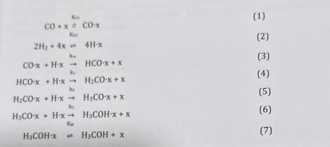 Solved Consider the following reaction mechanism derived for | Chegg.com