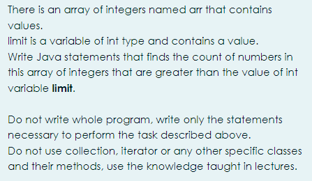 Solved There is an array of integers named arr that contains | Chegg.com