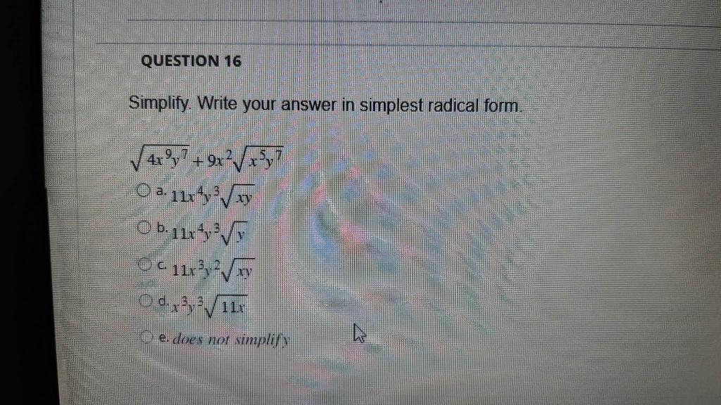 Solved Simplify. Write your answer in simplest radical form. | Chegg.com