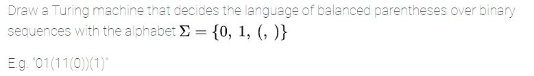 Solved Draw a Turing machine that decides the language of | Chegg.com
