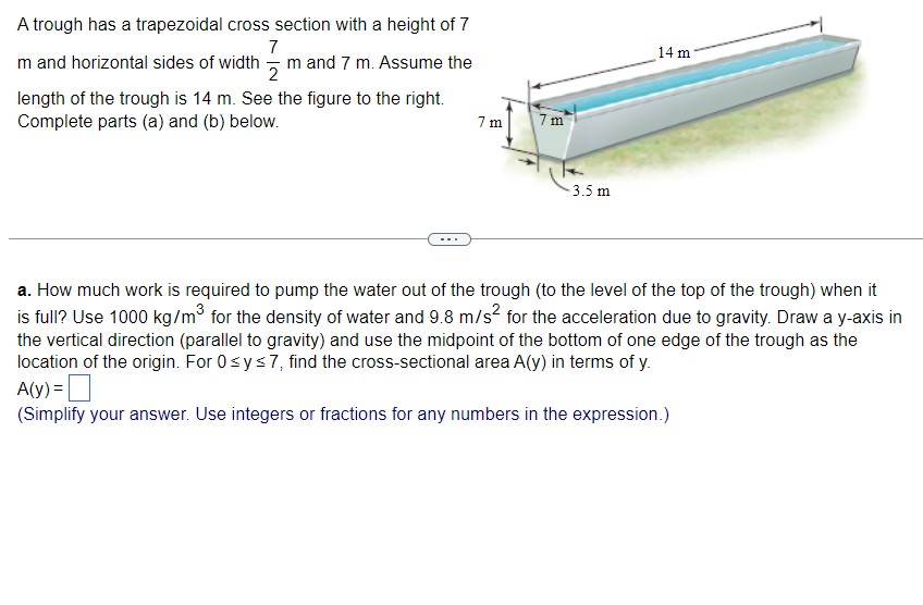 Solved A trough has a trapezoidal cross section with a | Chegg.com