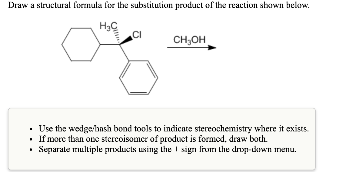 Solved Draw a structural formula for the substitution | Chegg.com