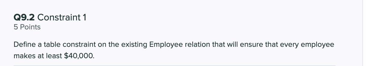Solved Consider the following relational schema, an employee | Chegg.com