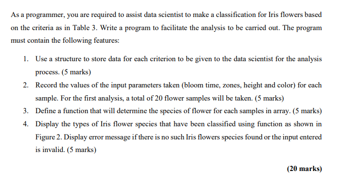 As a programmer, you are required to assist data | Chegg.com
