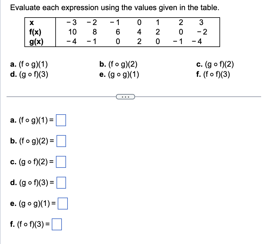 Solved Evaluate each expression using the values given in | Chegg.com