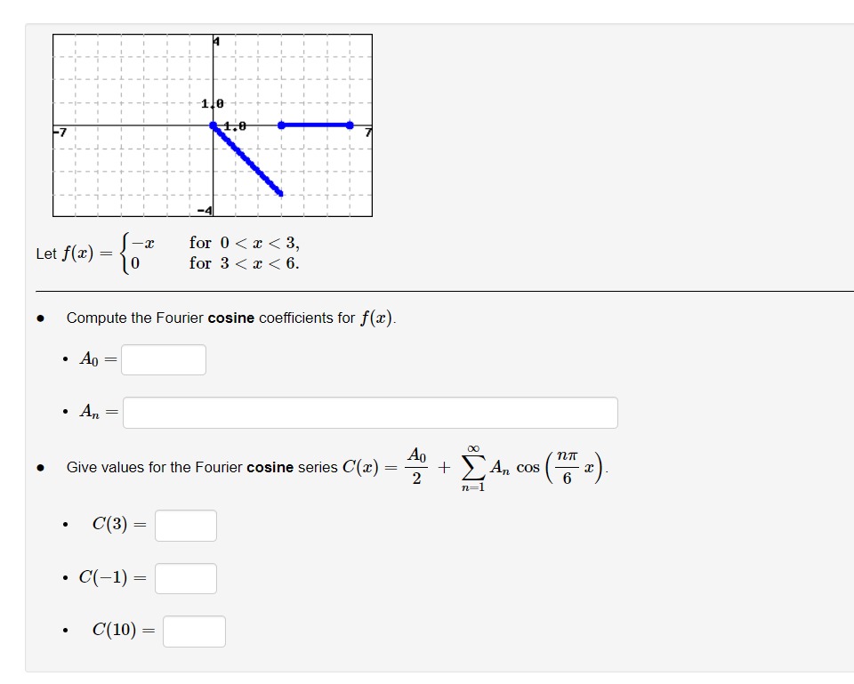 Solved et f(x)={−x0 for 0 | Chegg.com