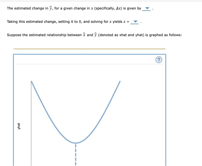 Solved The estimated change in y, for a given change in x | Chegg.com