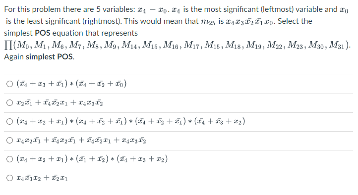 Solved For this problem there are 5 variables: x4−x0.x4 is | Chegg.com
