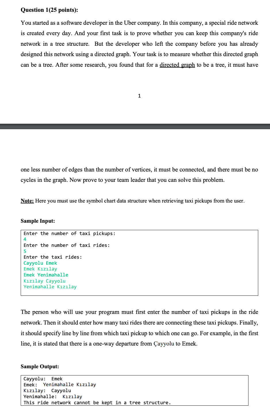 Solved In the program output, show the user to which taxi | Chegg.com