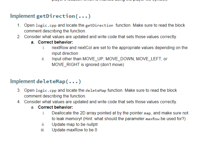 Solved Implement loadLevel(...) 1. Refer to Appendix A: | Chegg.com