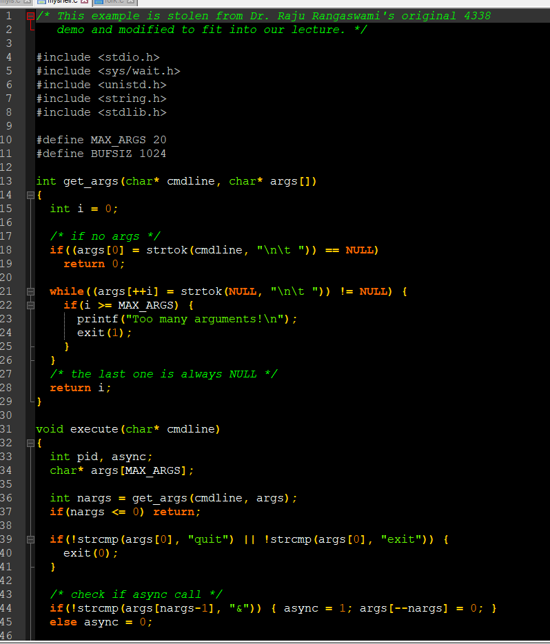 1. Carefully study the examples provided: fork.c, | Chegg.com