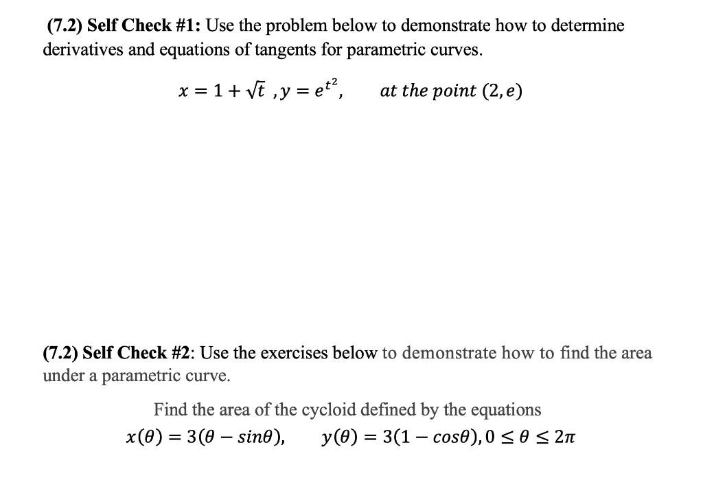 Solved (7.1) Self Check #1: Use the problem below to | Chegg.com