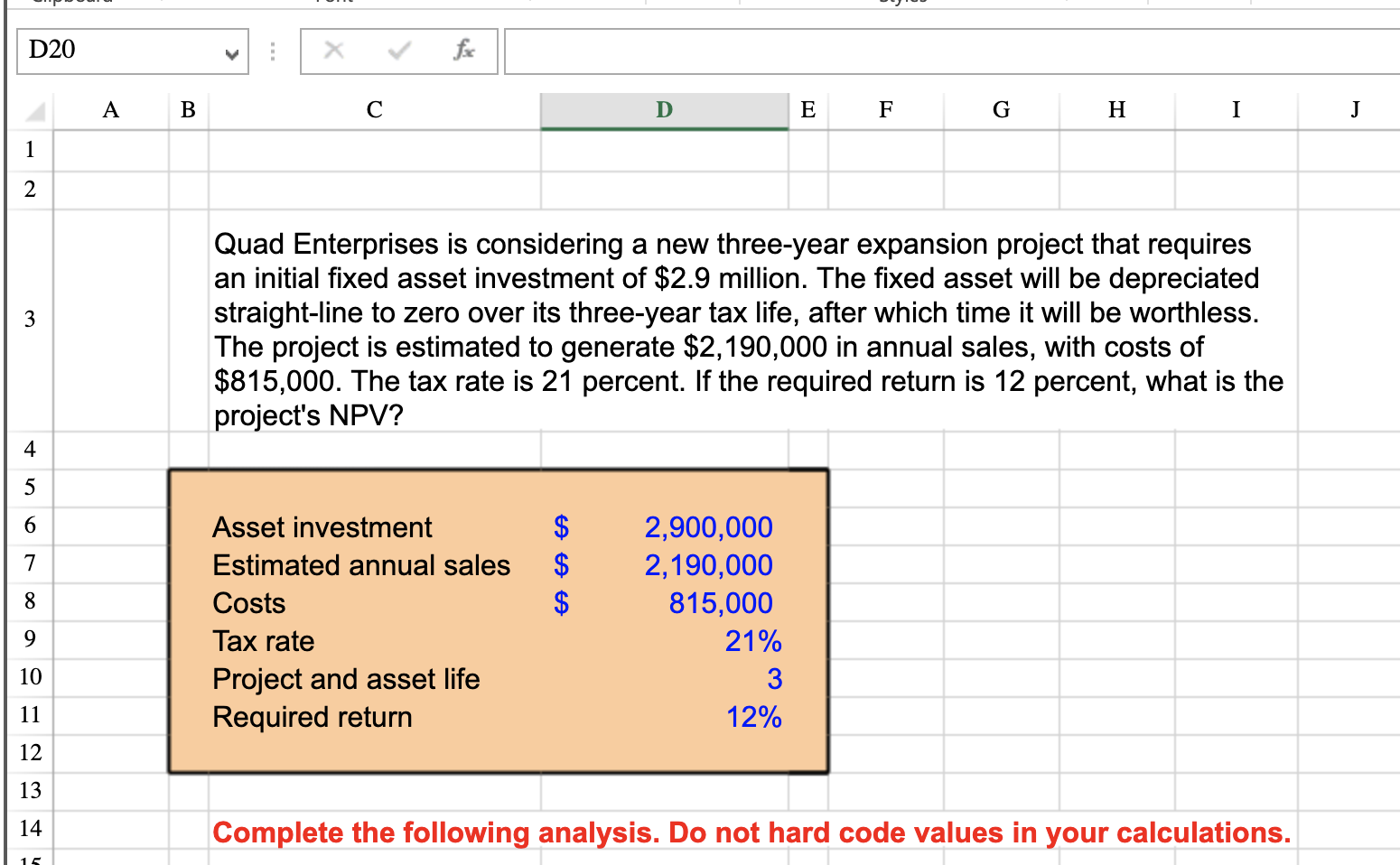 Solved Quad Enterprises is considering a new three-year | Chegg.com
