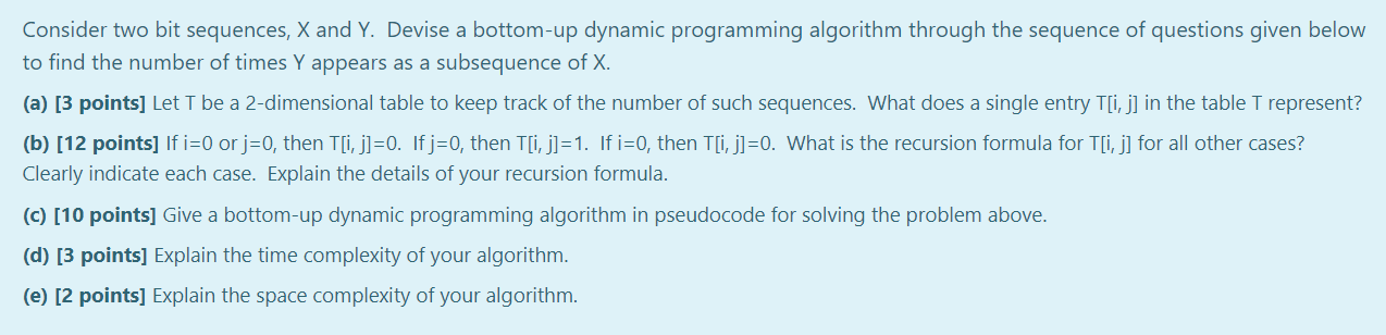 Solved Consider Two Bit Sequences X And Y Devise A 