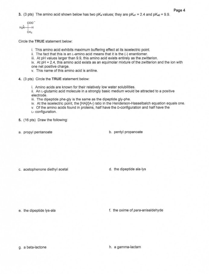 Solved Page 5 6. (4 pts) Drawing structures, show how you | Chegg.com