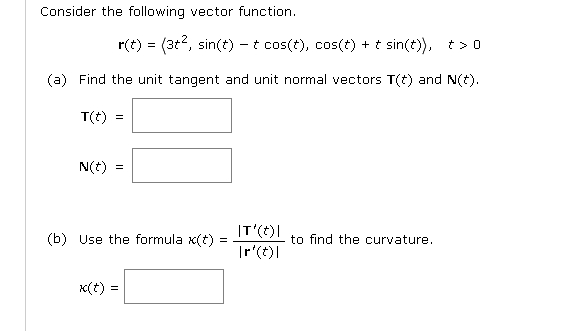 Solved Consider the following vector | Chegg.com