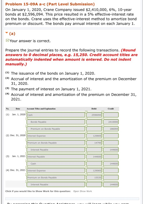 Solved Problem 15-09A a-c (Part Level Submission) On January | Chegg.com