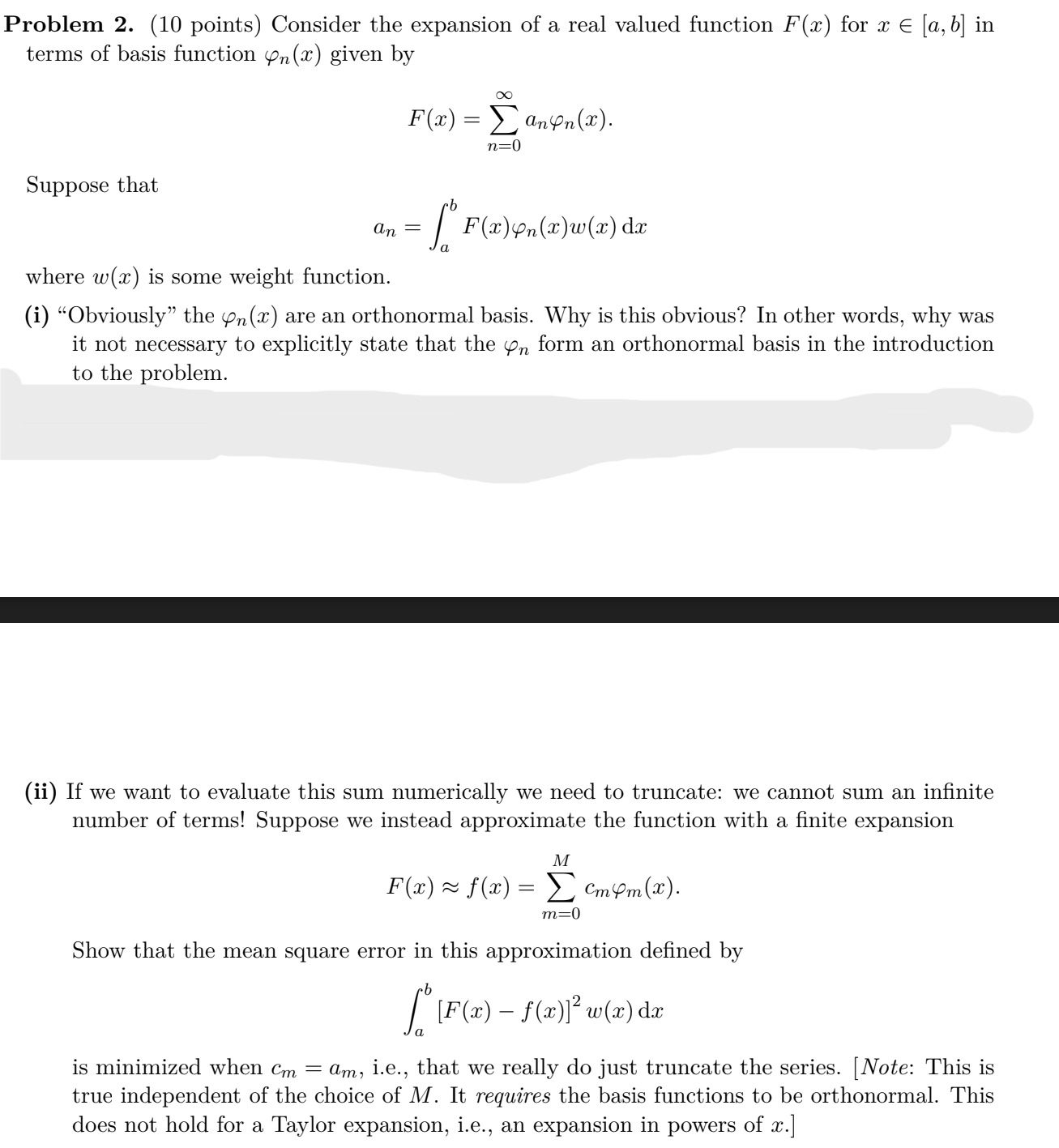 Solved Problem 2. (10 ﻿points) ﻿Consider the expansion of a | Chegg.com