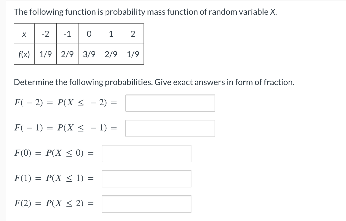 Solved The following function is probability mass function | Chegg.com
