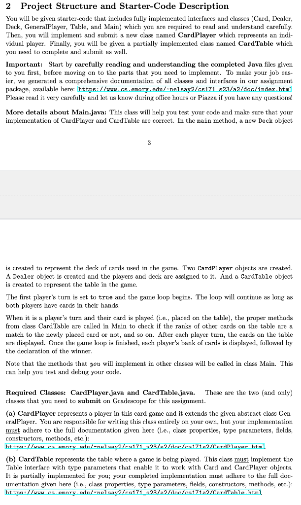 Solved Game description: In this assignment, you will be | Chegg.com