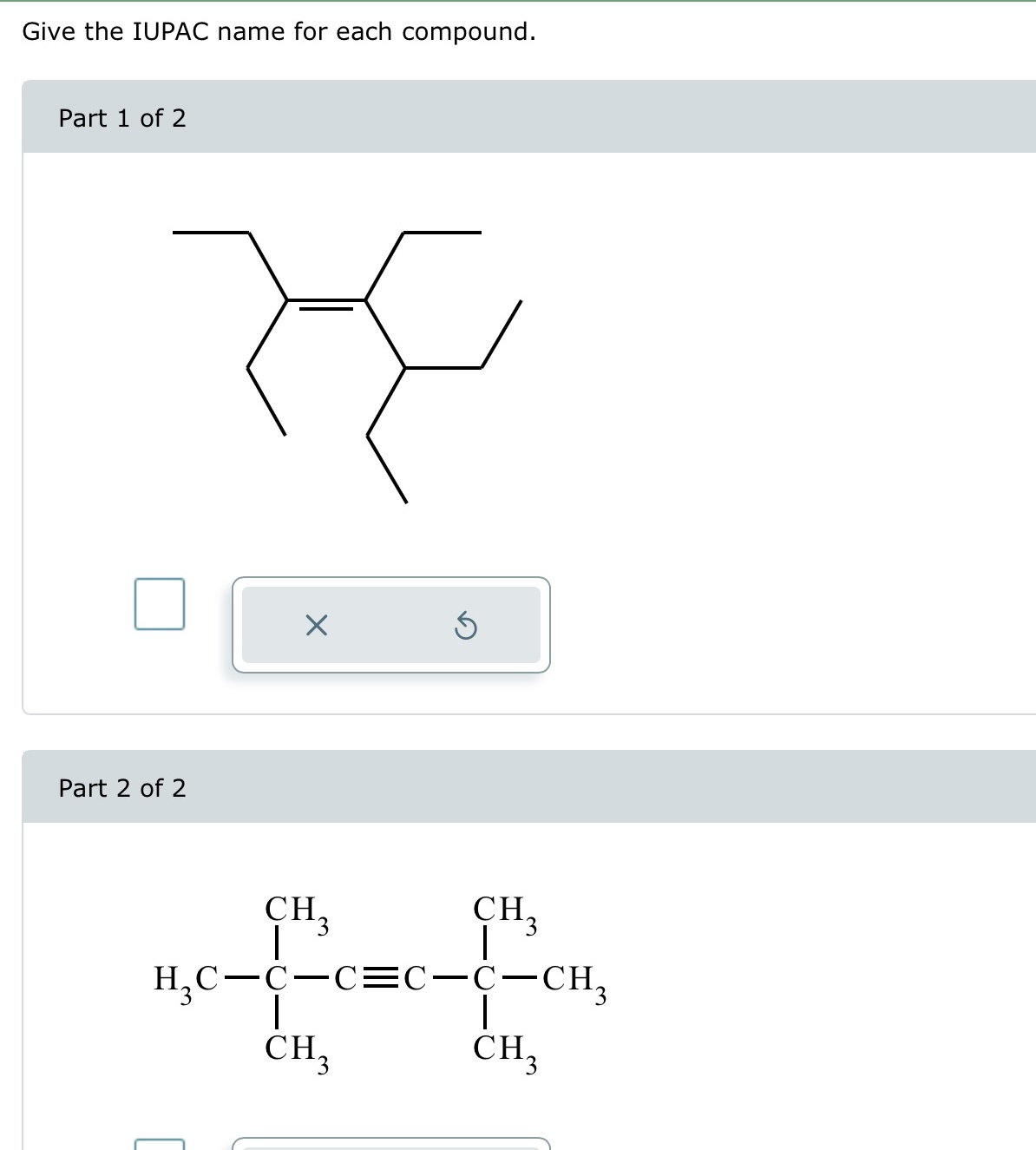 Solved Give the IUPAC name for each compound.Part 1 ﻿of | Chegg.com