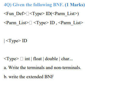 Solved course : programming paradigms 4Q) Given the | Chegg.com