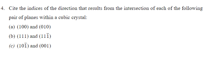Solved Cite the indices of the direction that results from | Chegg.com