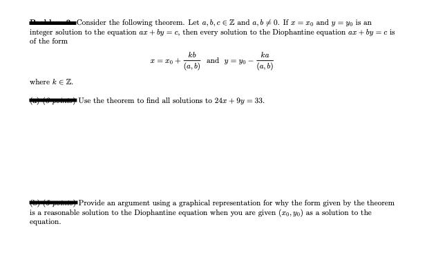 Solved Consider the following theorem. Let a,b,ce Z and a, b | Chegg.com