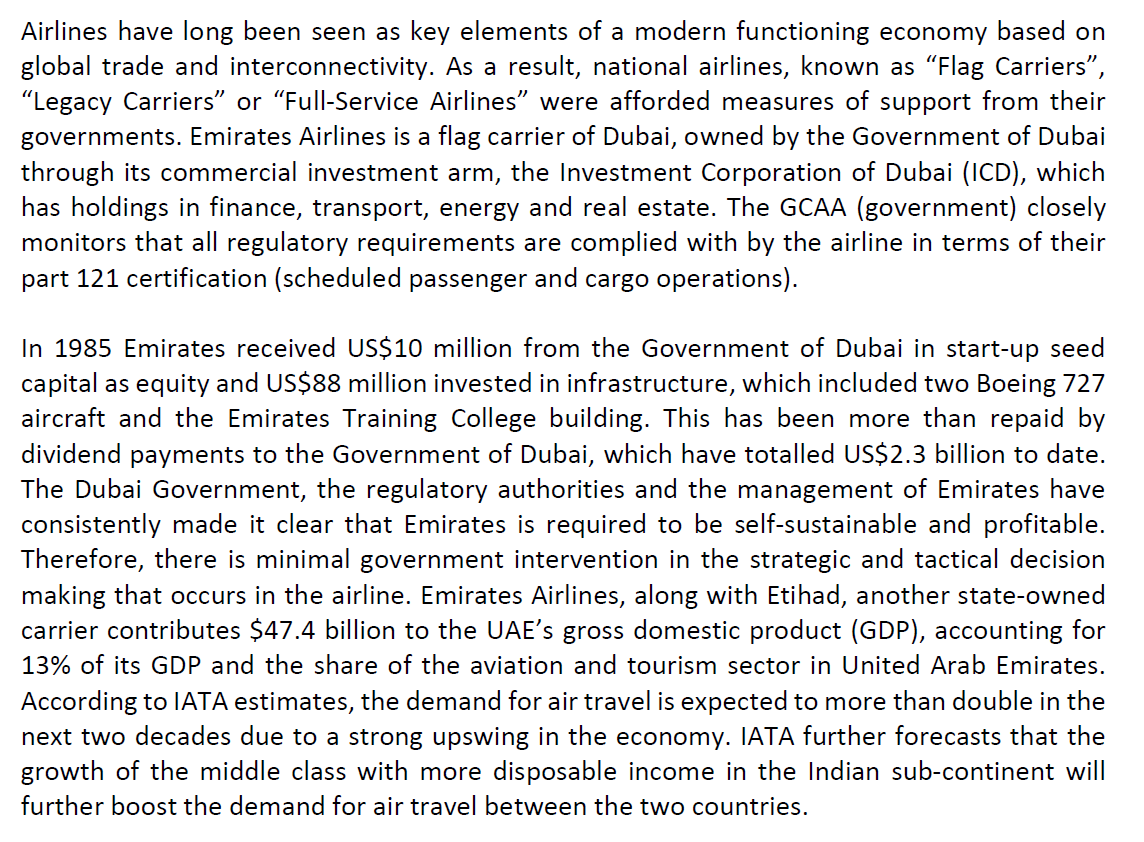 Solved Airlines have long been seen as key elements of a | Chegg.com