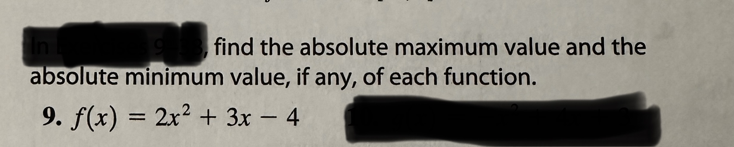 Solved find the absolute maximum value and theabsolute | Chegg.com