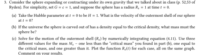 3. Consider the sphere expanding or contracting under | Chegg.com