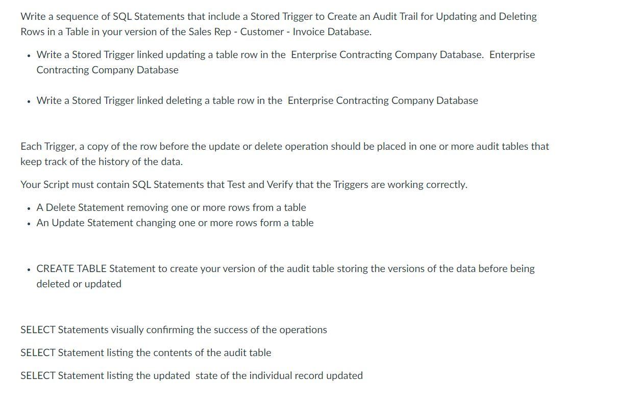 Solved -- Create and USE the Database DROP DATABASE IF | Chegg.com