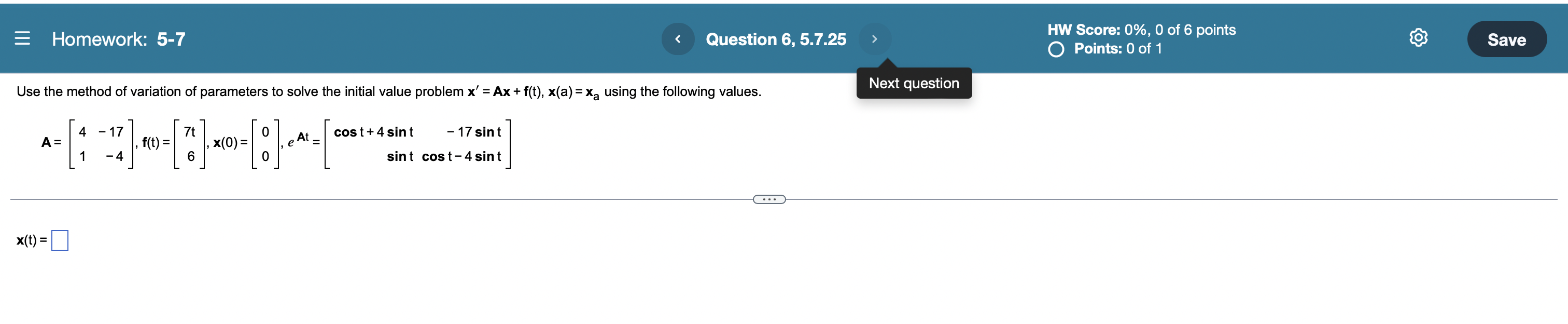 Solved Homework 5 7 Question 5 5 7 21 Hw Score 0 0 Of