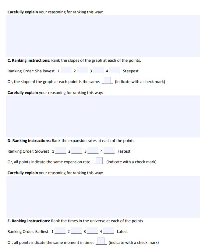 Solved Astronomy Ranking Task: Hubble's Law Exercise #3 | Chegg.com
