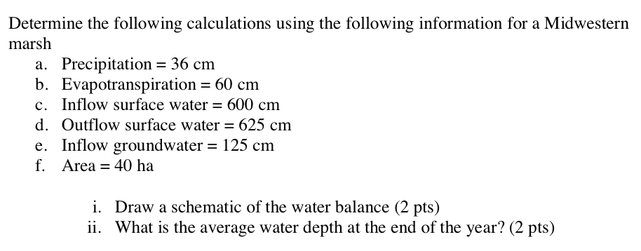 Solved Determine the following calculations using the | Chegg.com