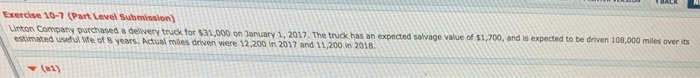 Solved Exercise 10-7 (Part Level Submission Linton Company | Chegg.com
