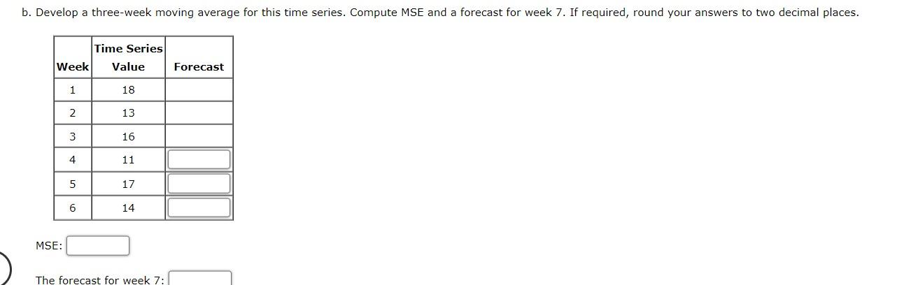 [Solved]: Consider the following time series data. a. Choo