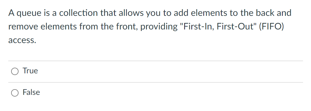 Solved A Stack is a collection that allows you to add and | Chegg.com