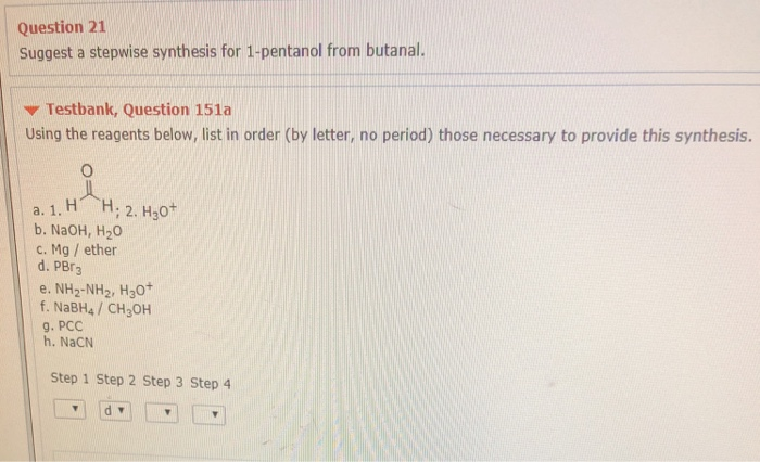 Solved Question 21 Suggest a stepwise synthesis for | Chegg.com