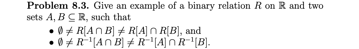 Solved Problem 83 Give An Example Of A Binary Relation R 
